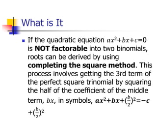 Solving Quadratic Equation by Completing the Square.pptx