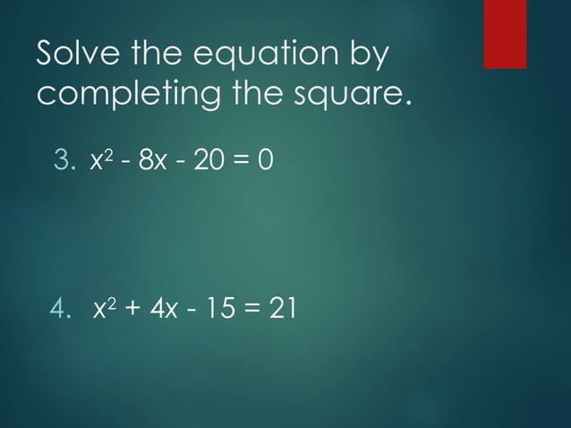 Quadratic Equation by Completing Sq.ppt