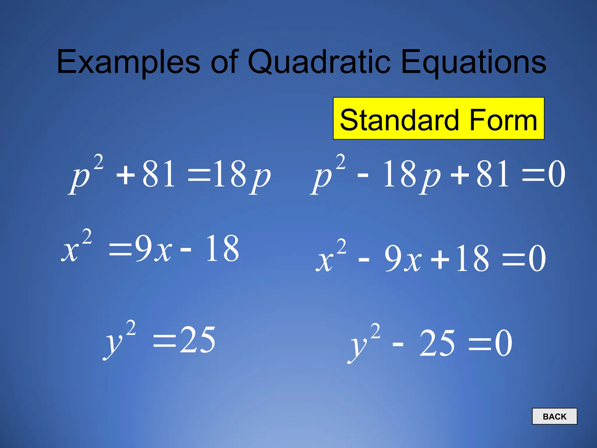Solving Quadratic Equation by Factoring.ppt