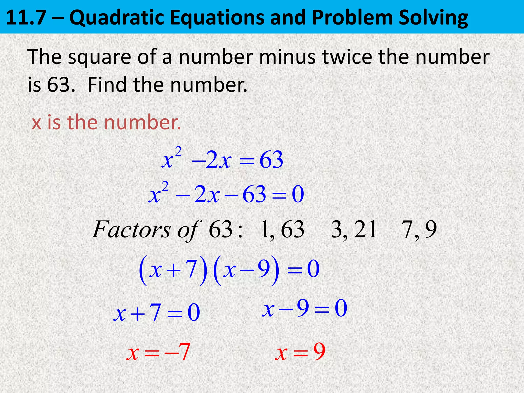 Solving quadratic equations | PPTX