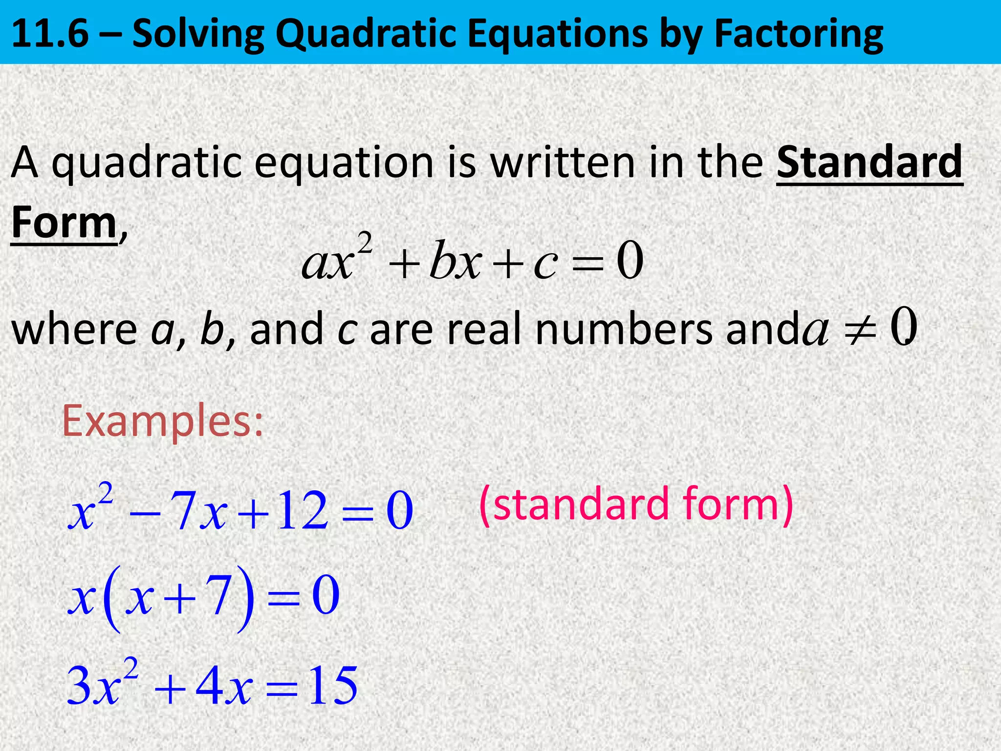 Solving quadratic equations | PPTX