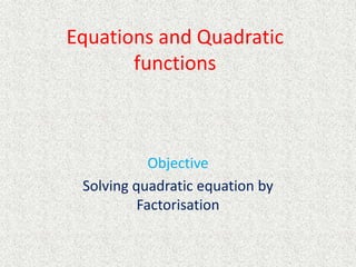 Solving quadratic equations | PPTX