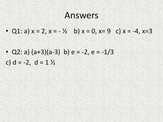 Solving quadratic equations | PPTX