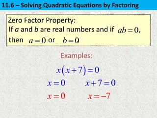 Solving quadratic equations | PPTX