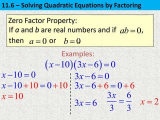 Solving quadratic equations | PPTX