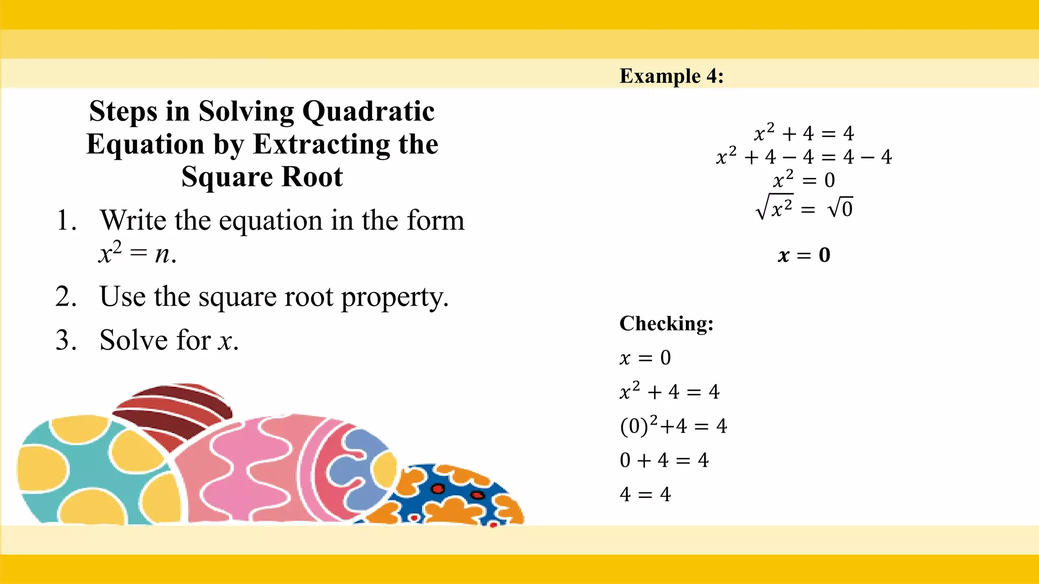 Solving Quadratic Equations | PDF