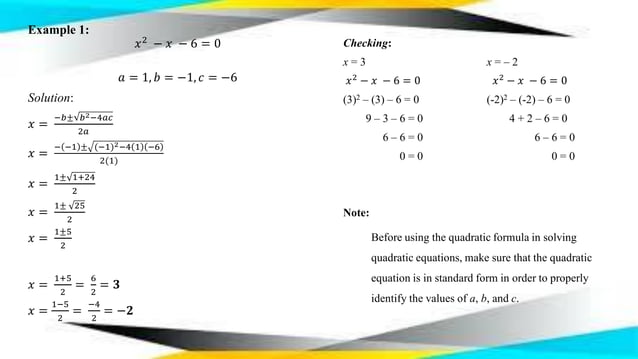 Solving Quadratic Equations | PDF | Physics | Science