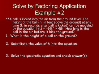 Solving quadratic equations[1] | PPT