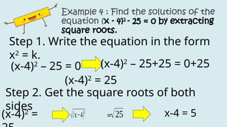 Solving Quadratic Equations by Extracting Square Roots.pptx
