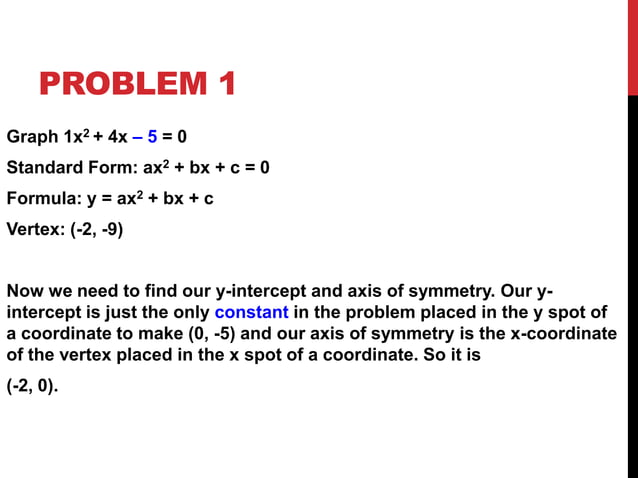 Solving Quadratic Equations by Graphing | PPTX