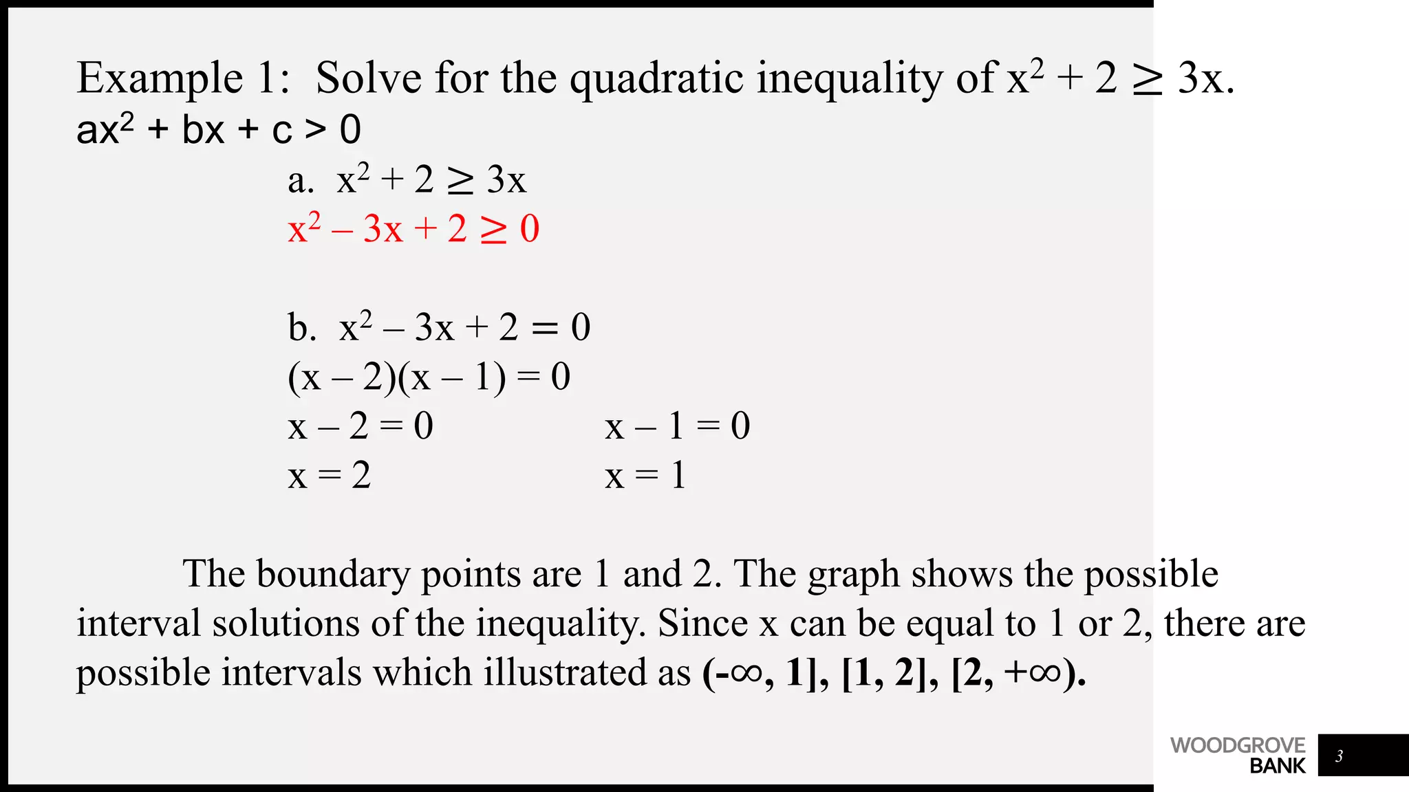 Solving quadratic inequalities | PPTX