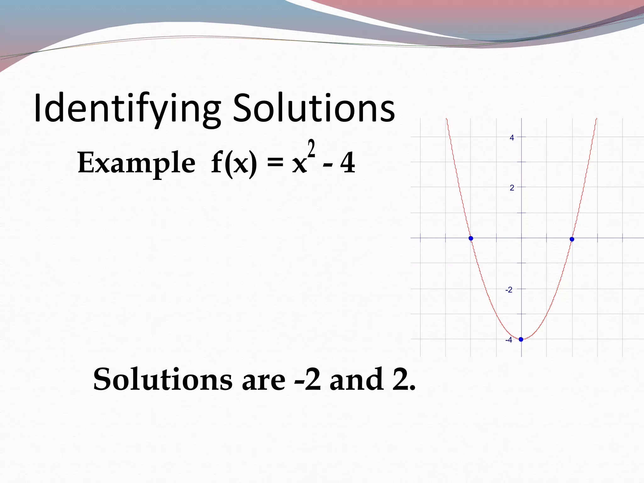 Solving quadratics by graphing | PPT