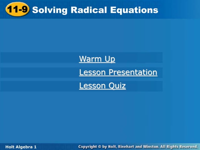 solving radical equations.ppt | Homework and Study | Education