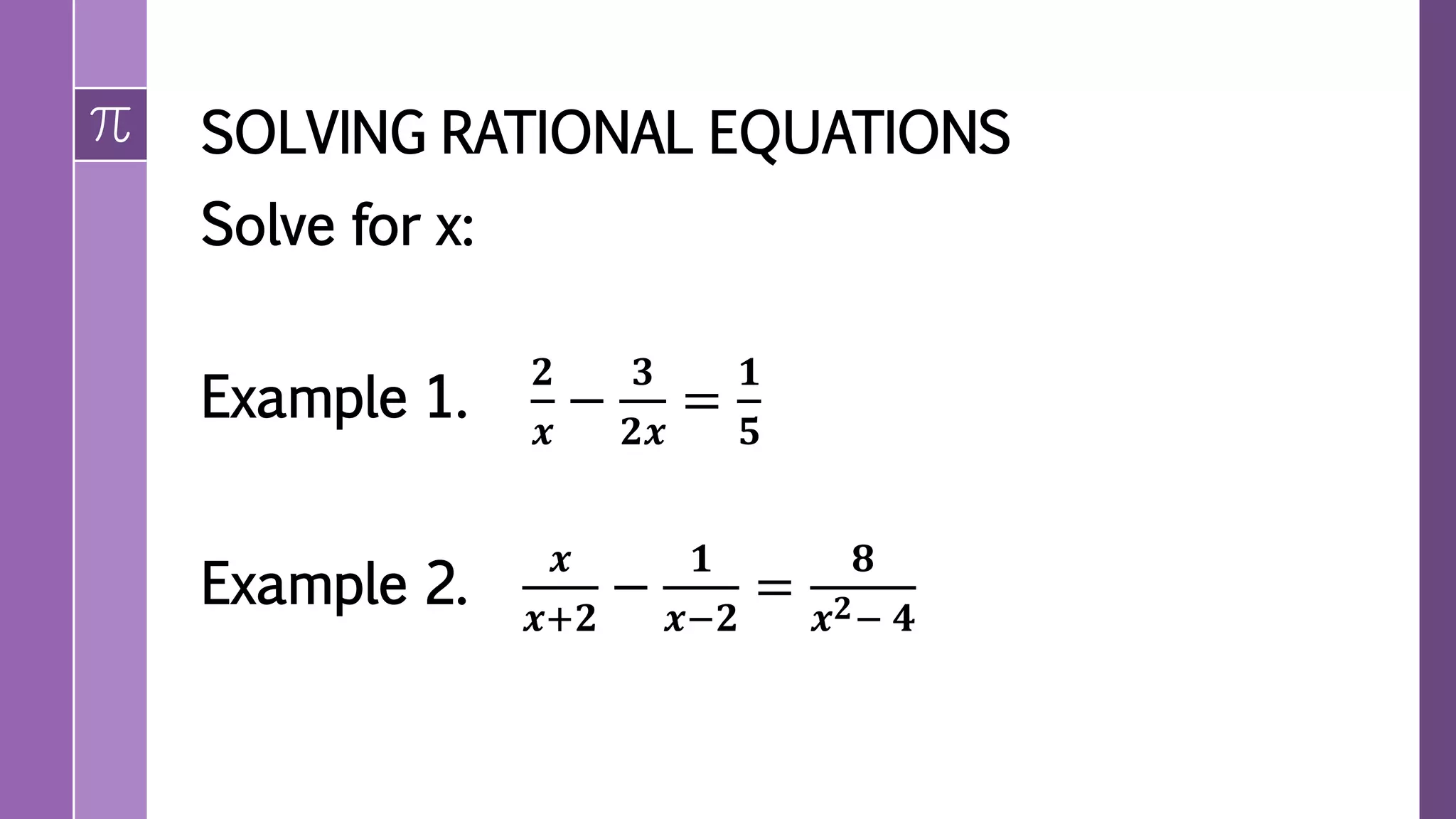 Solving rational equation | PPT Solving rational equation | PPT