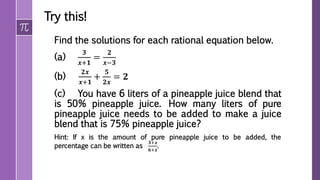 Solving rational equation | PPTX