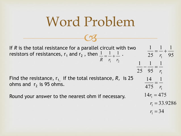 Solving rational equations | PPTX | Physics | Science