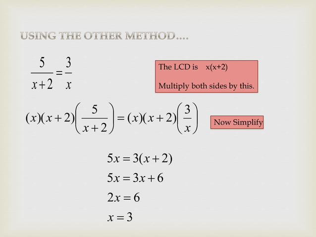 Solving rational equations | PPTX | Physics | Science