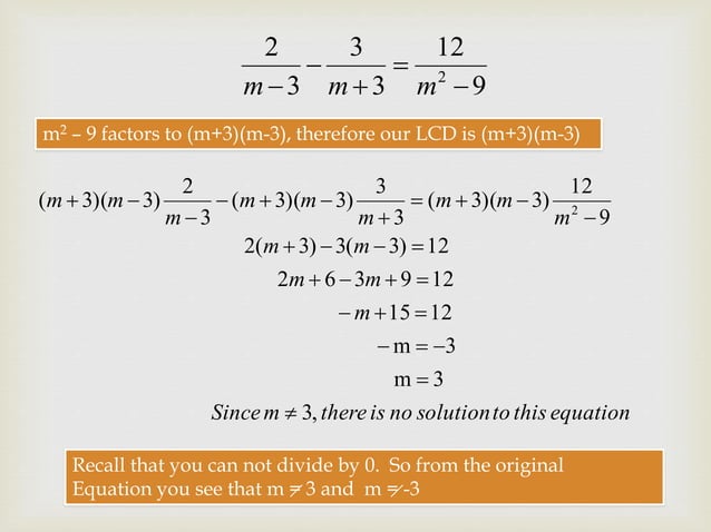 Solving rational equations | PPTX | Physics | Science