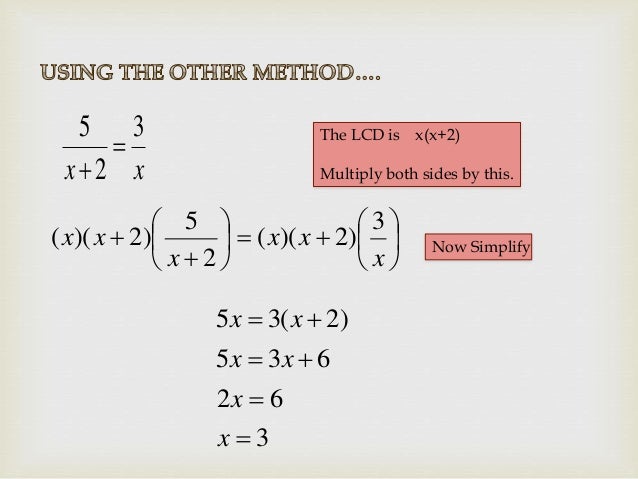 Solving rational equations