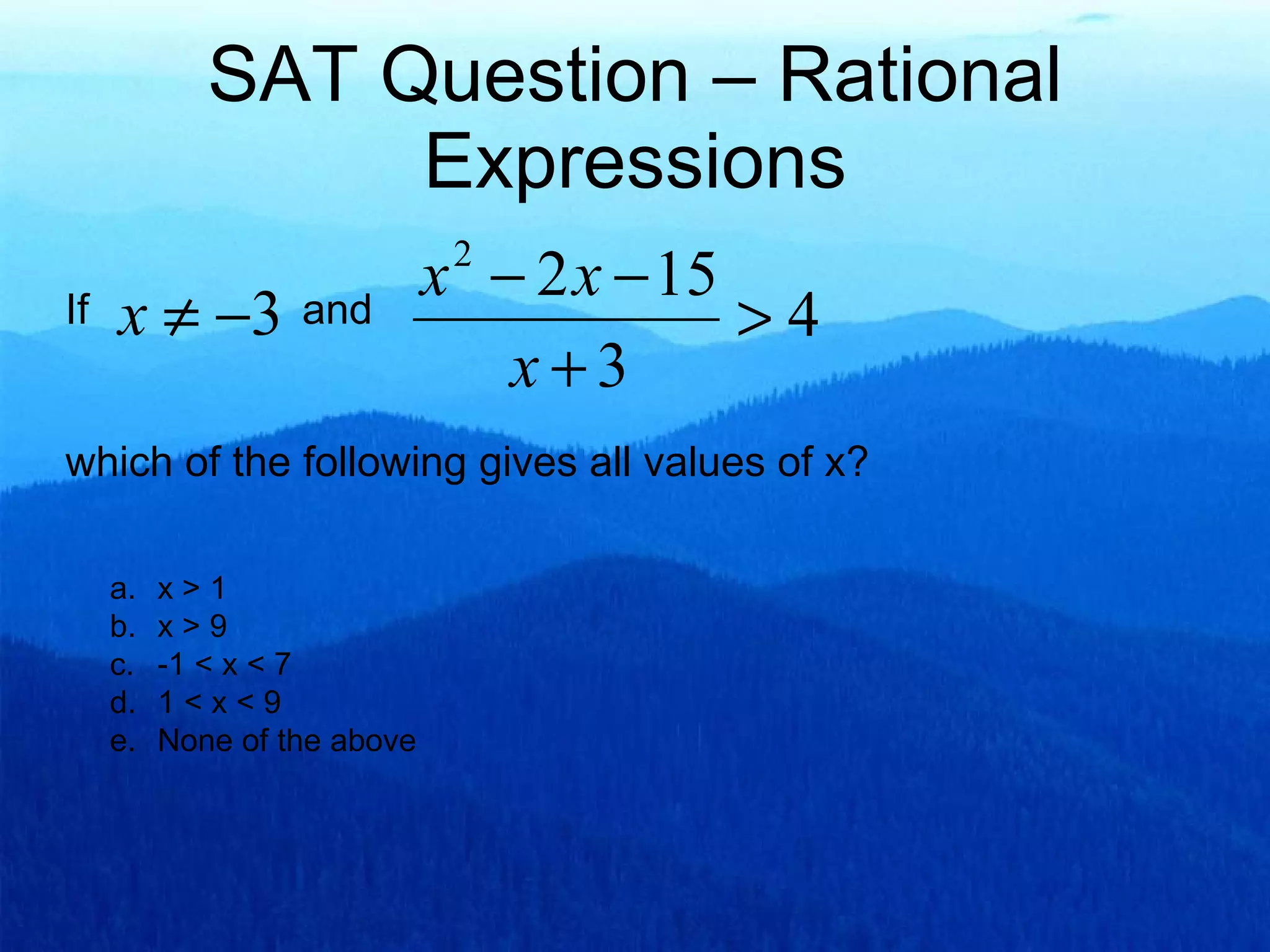Solving rational expressions | PPT