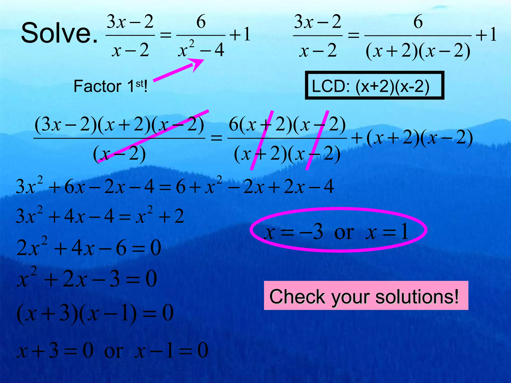 Solving rational expressions | PPT