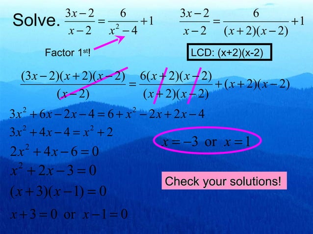Solving rational expressions | PPT