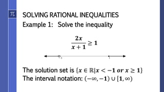 Solving rational inequalities | PPTX