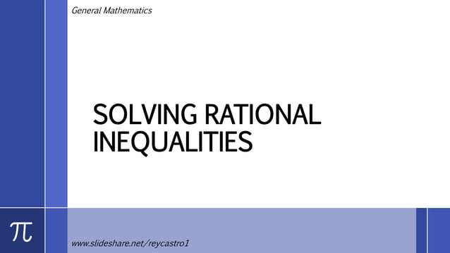 Solving rational inequalities | PPT
