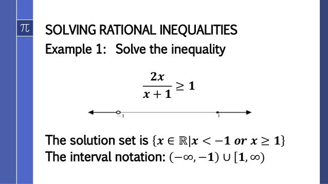 Solving rational inequalities