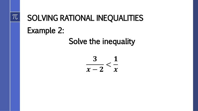 Solving rational inequalities