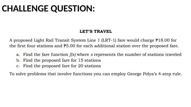 Solving Real-Life Problems Involving Functions.pptx | Business and Finance