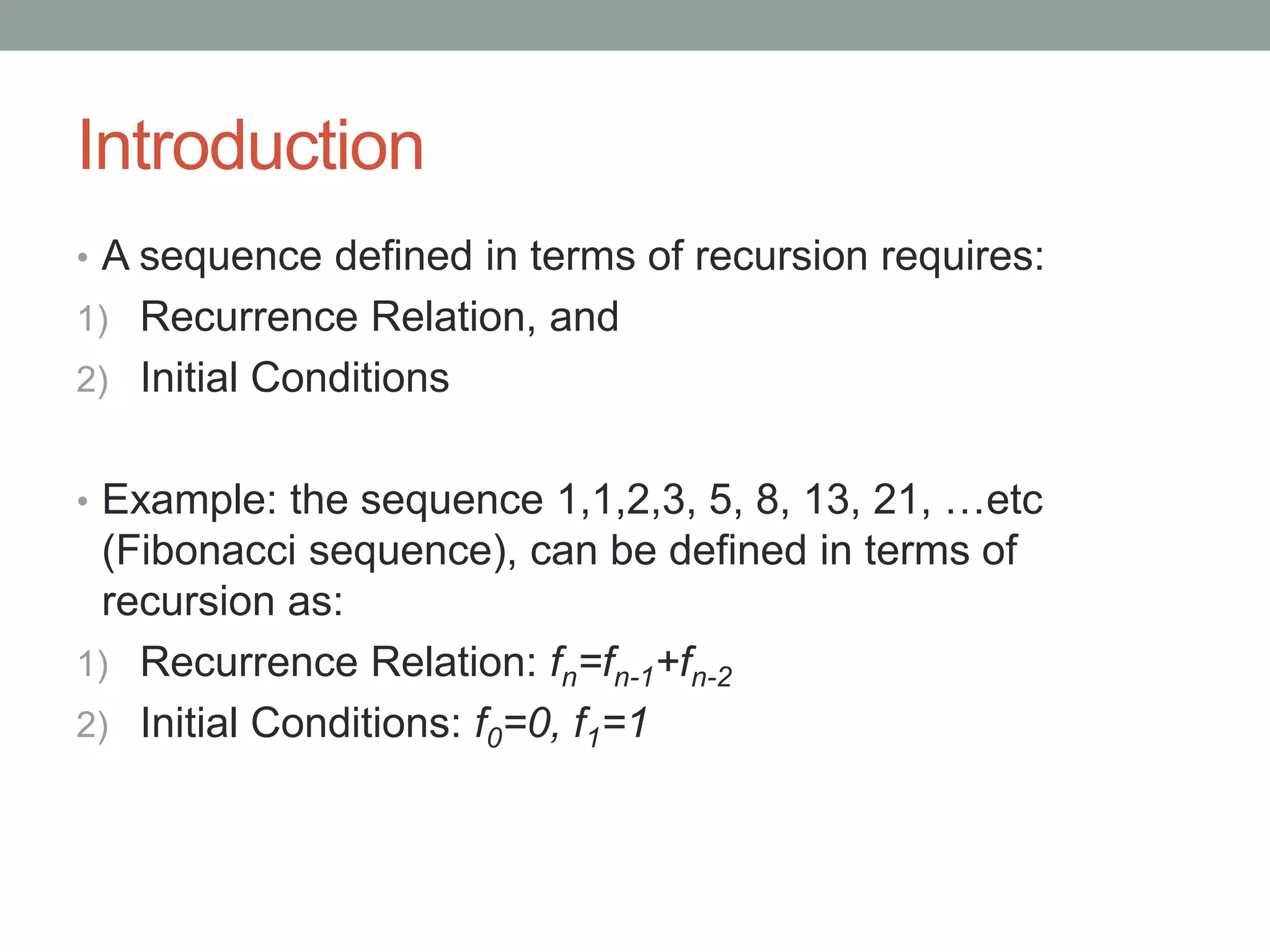 Solving linear homogeneous recurrence relations | PDF