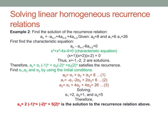 Solving linear homogeneous recurrence relations | PDF | Physics | Science