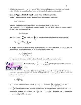 Solving recurrences | PDF