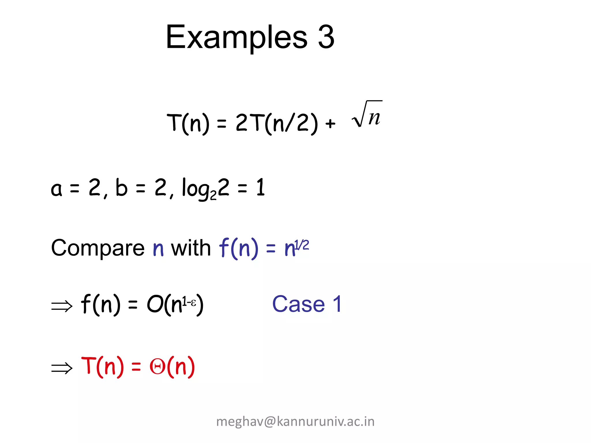 Solving recurrences | PPTX