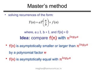 Solving recurrences | PPTX