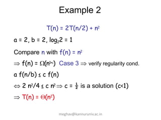 Solving recurrences | PPTX