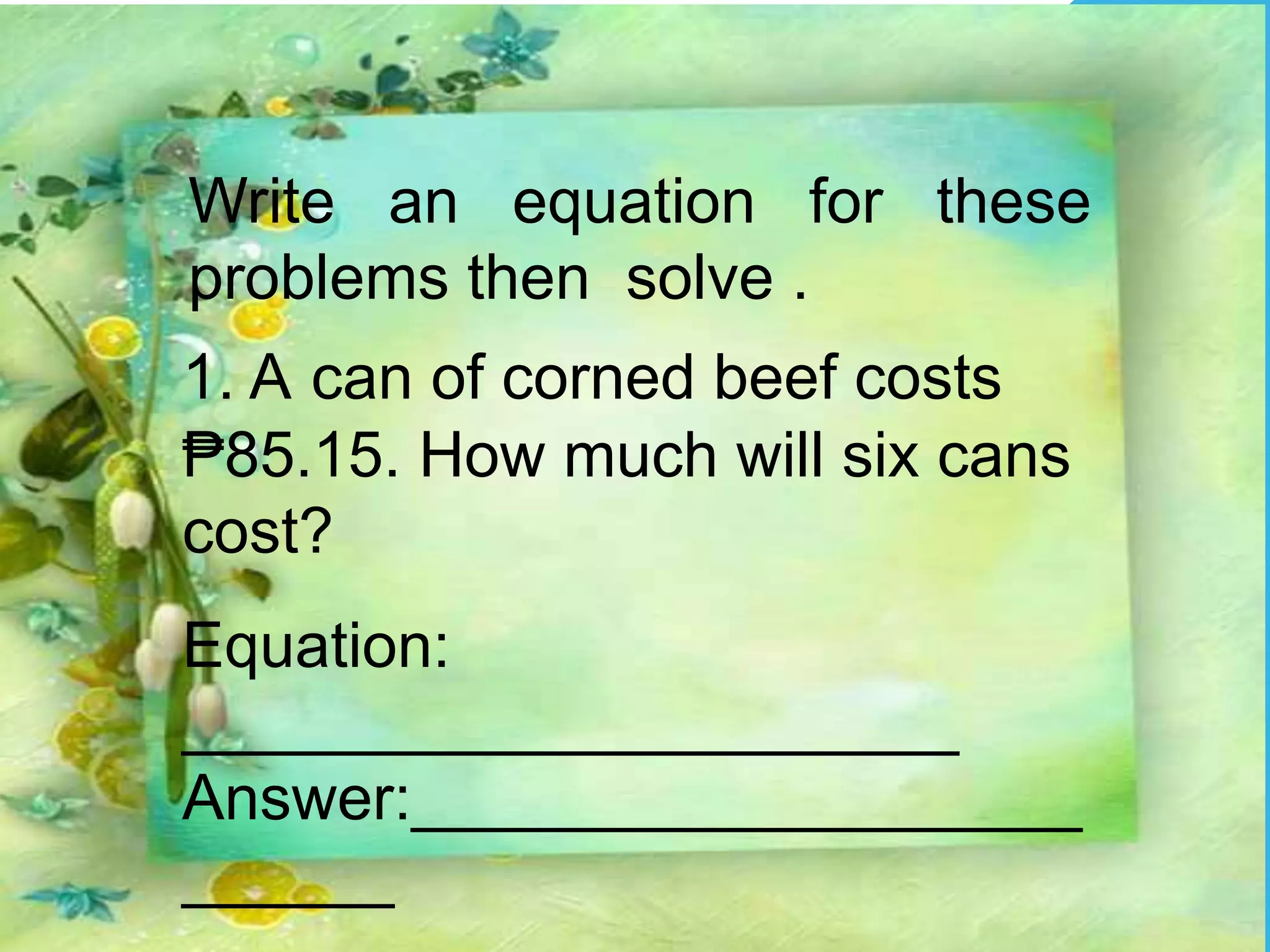 Solving Routine And Non Routine Problems Involving Multiplication Without Or With Addition Or