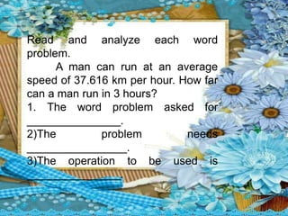 Solving routine and non routine problems involving multiplication without or with addition or ...
