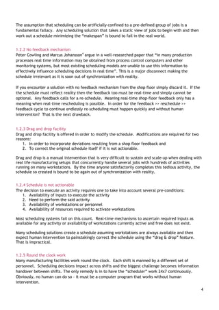 Solving the real life scheduling problem | PDF