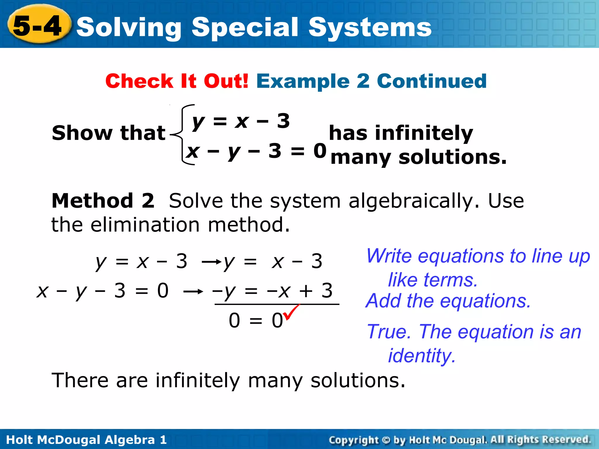 Solving special systems | PPT