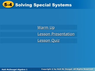 Solving special systems | PPT