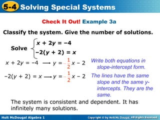 Solving special systems | PPT