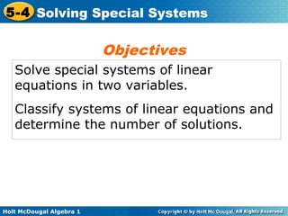Solving special systems | PPT
