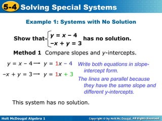 Solving special systems | PPT