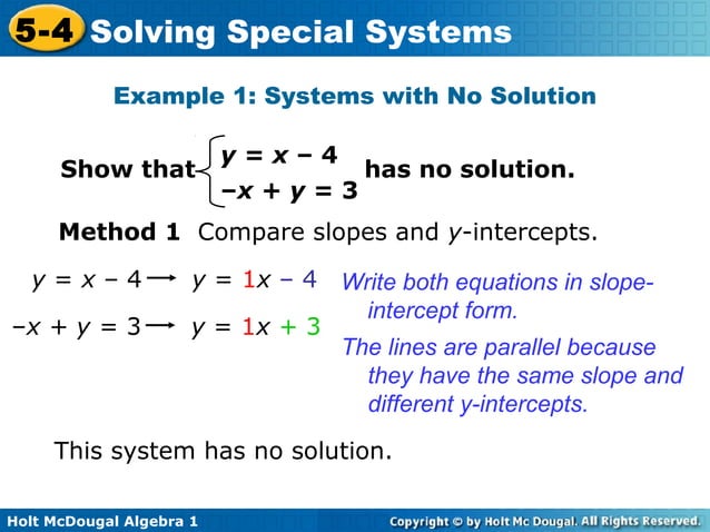 Solving special systems | PPT