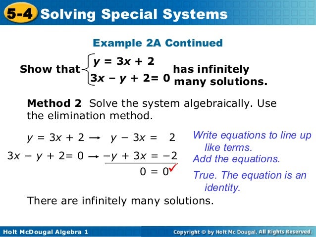Solving special systems