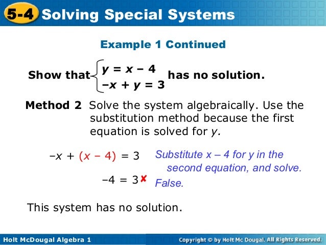 Solving special systems