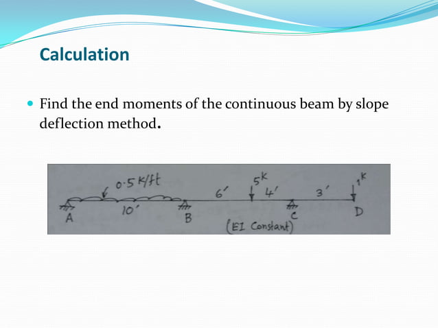 Solving Statically Indeterminate Structure Slope Deflection 100103019