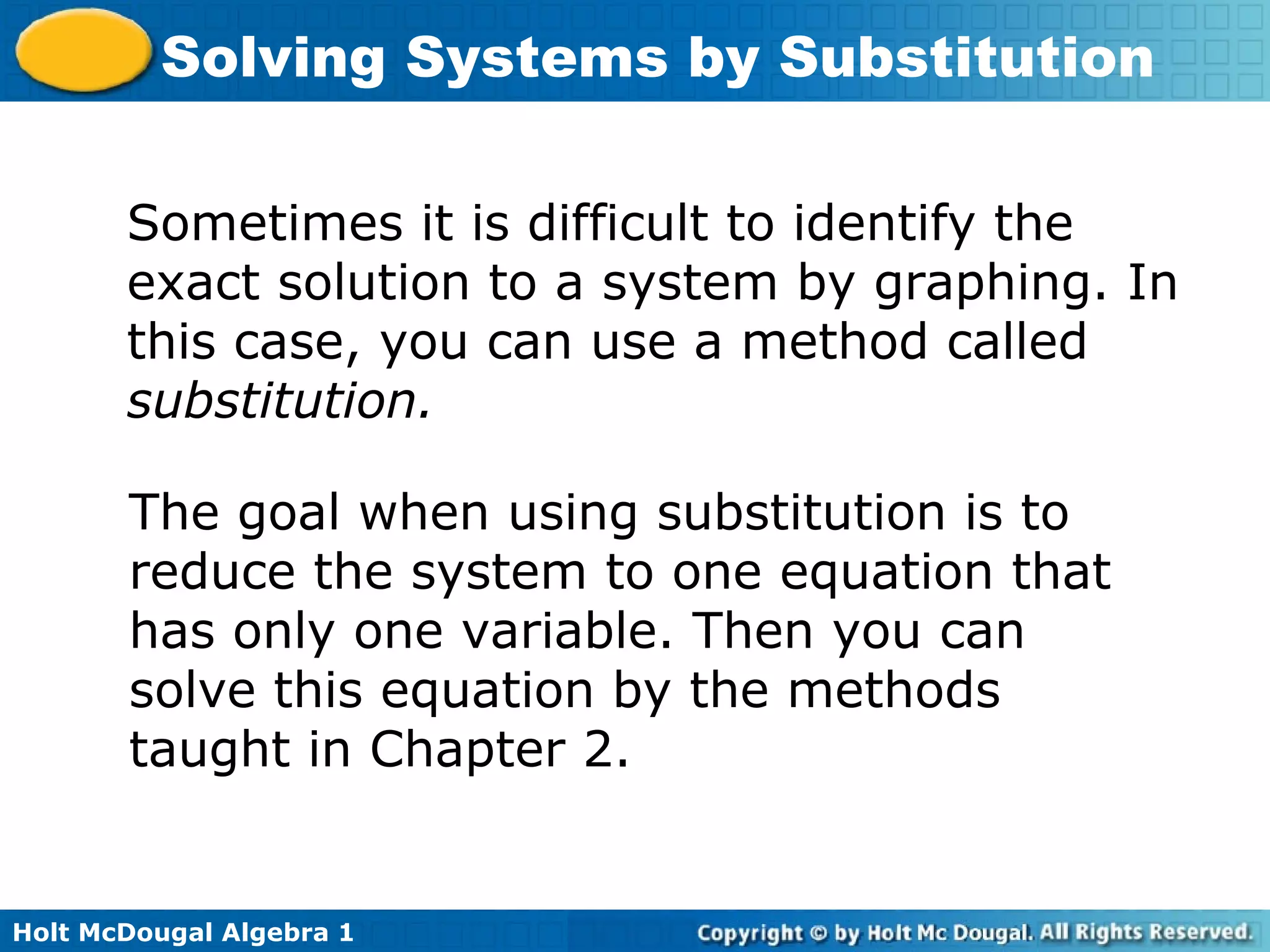 Solving system by graphing | PPT